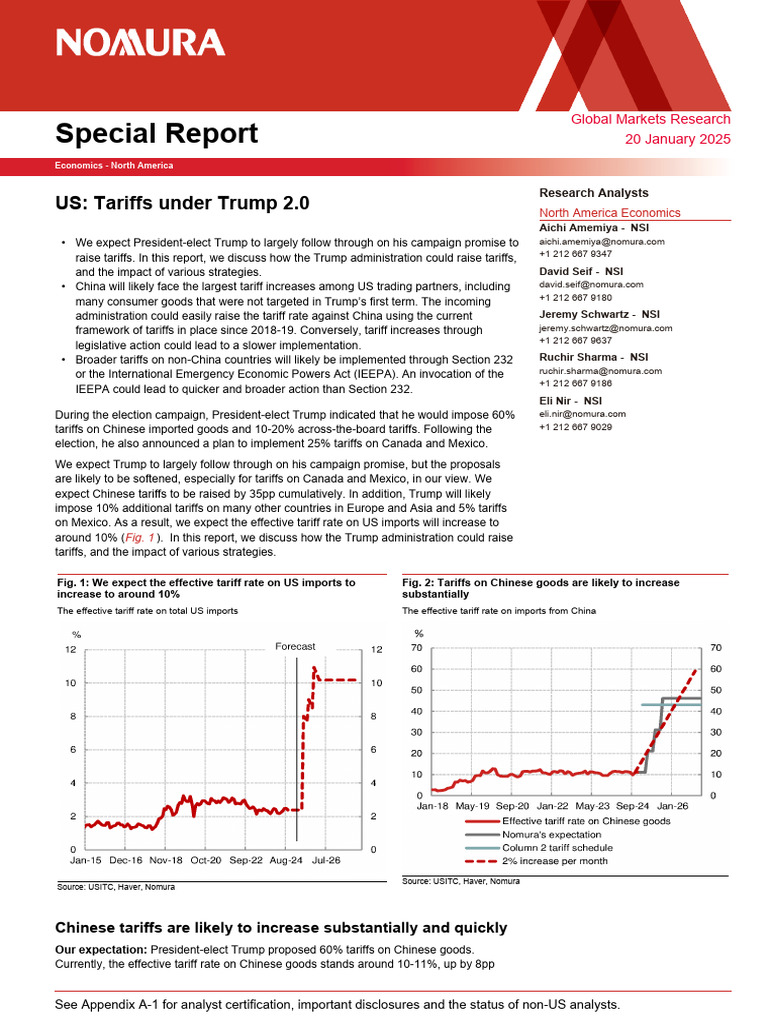 Trump 2.0: US Tariff Strategy Overview | PDF | Securities Act Of 1933 ...