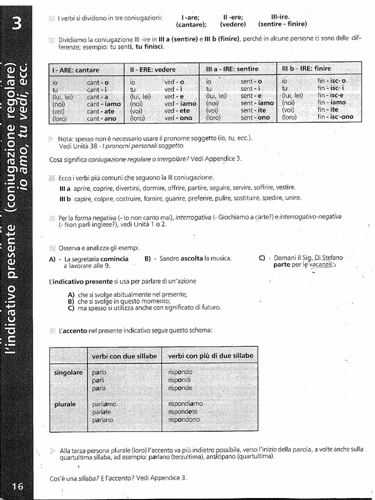 Grammatica Essenziale Della Lingua Italiana Con-1 | PDF