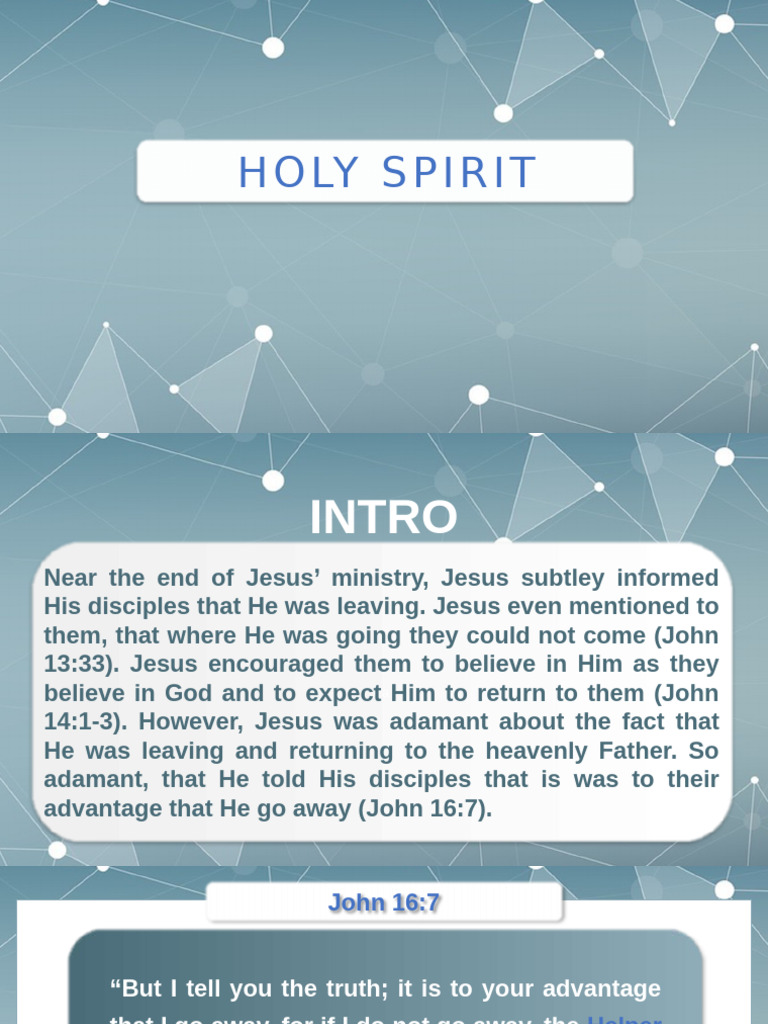 Holy Spirit Presentation | PDF | Gospel Of John | God The Father