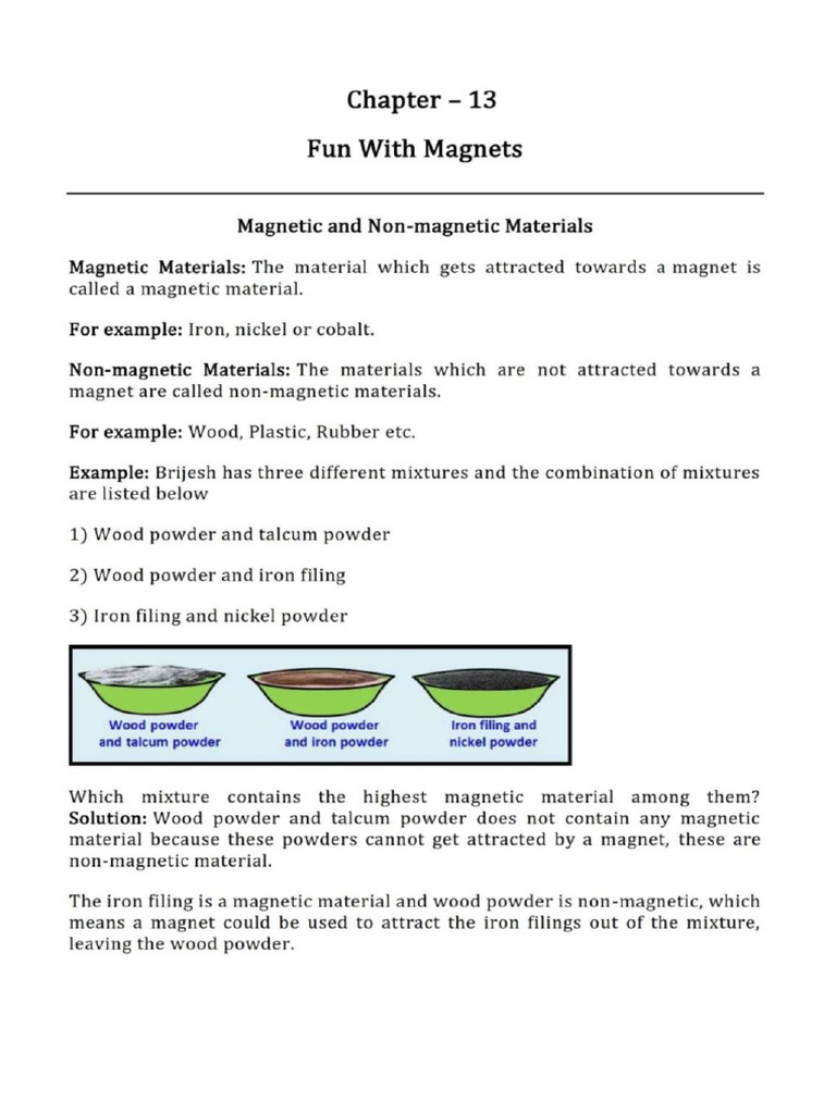 CL 6) Fun With Magnets | PDF