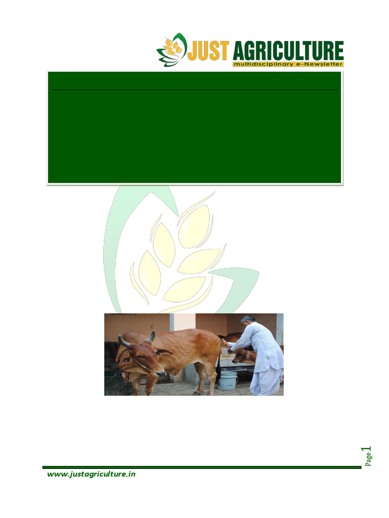 Cow Urine-A Blessed Gift of God To Agriculture | PDF | Manure | Soil