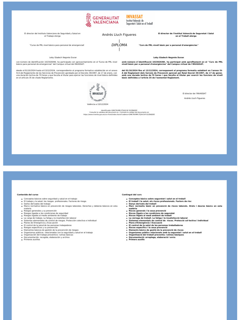 Curso de PRL Nivel Basico para Personal de Emergencias 2 Ed 2024 10230264W Leby Gladech Negrete ...