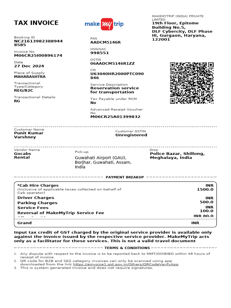 Trips_Cab_DownloadETicket | PDF | Invoice | Receipt