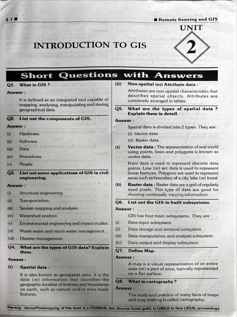 Unit 2 RS and GIS | PDF