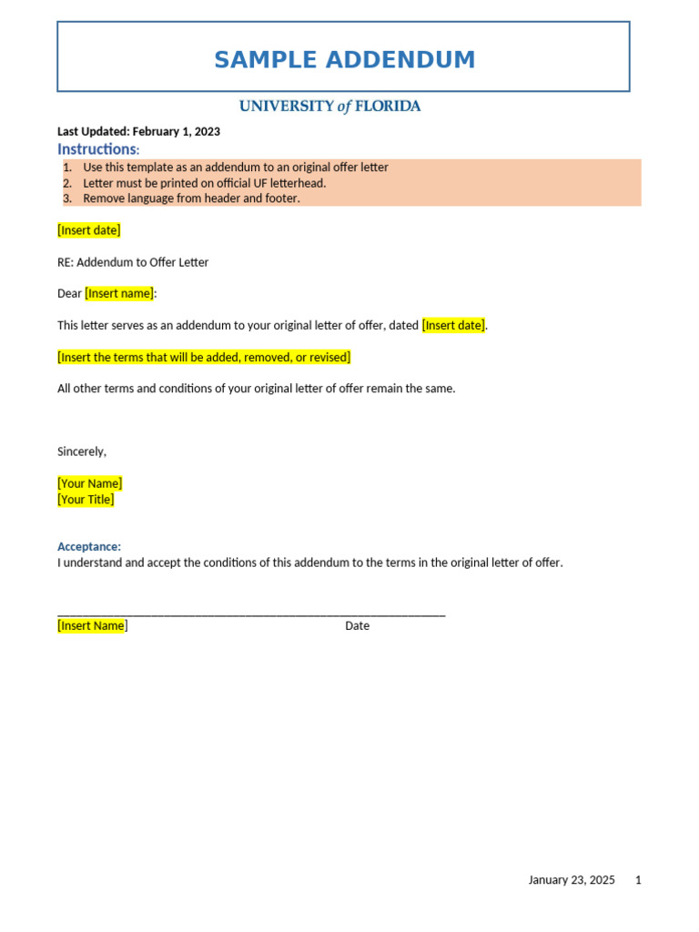 General Addendum 3 2024 | PDF