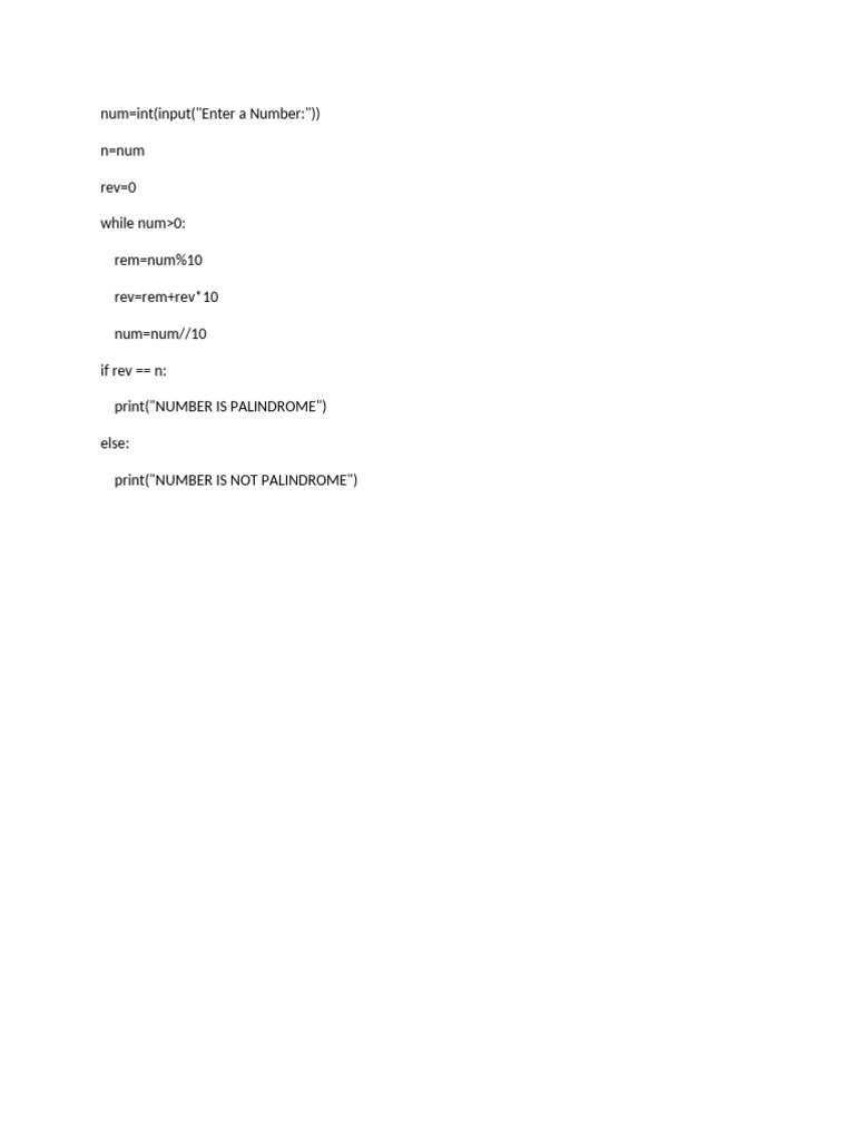 Palindrome Number | PDF