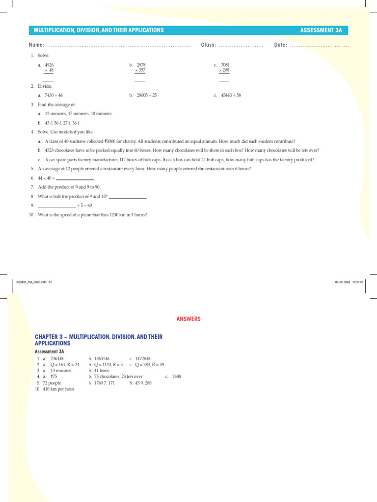 Assessment - 3a.pdf Class 5 | PDF