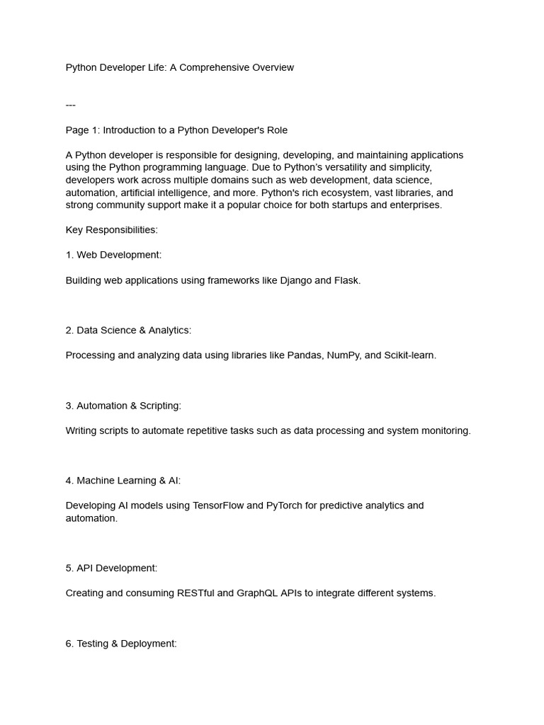Python Life | PDF | Python (Programming Language) | Web Development Python Life | PDF | Python (Programming Language) | Web Development