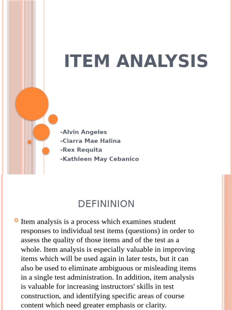 Item Analysis U L Index Method | PDF | Multiple Choice | Validity ...