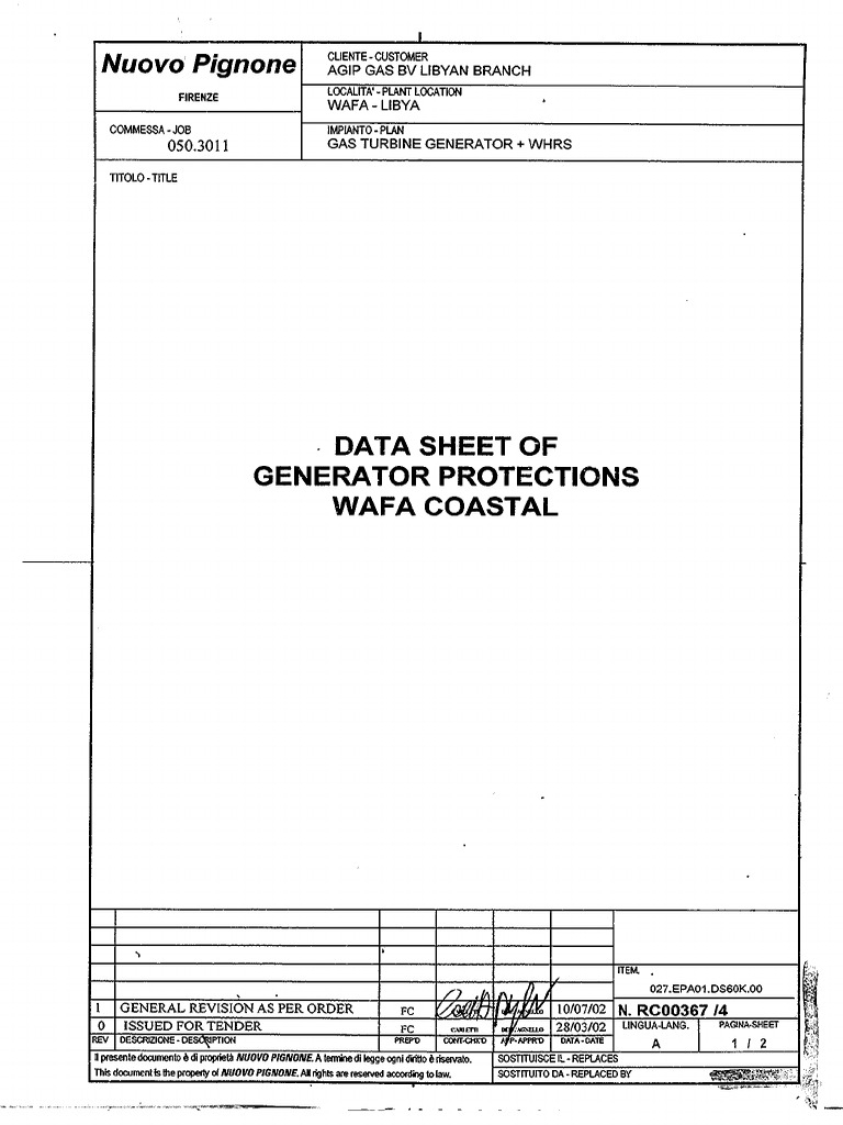 gen. protection data sheet | PDF