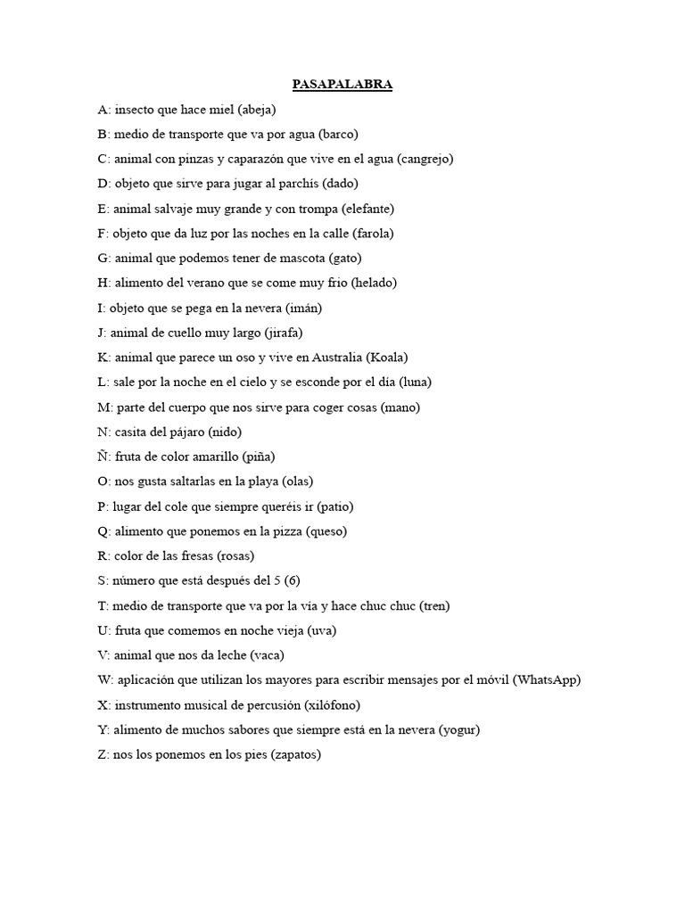 PASAPALABRA | PDF | Amor | Las emociones