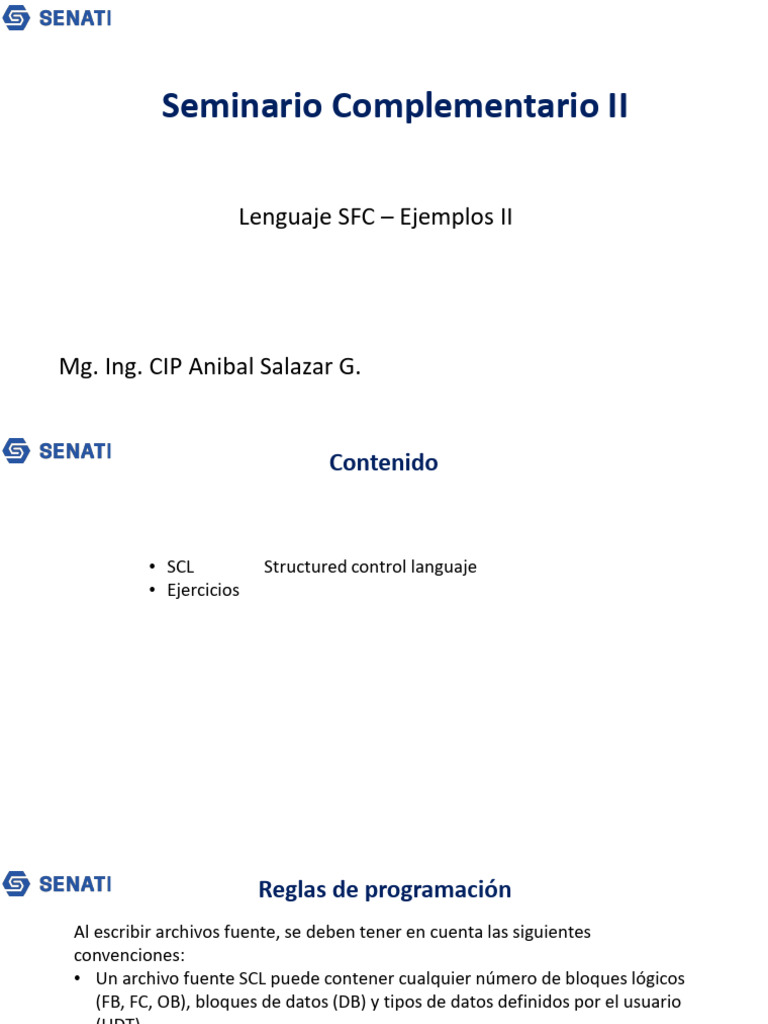 Guía de Programación en SCL | PDF