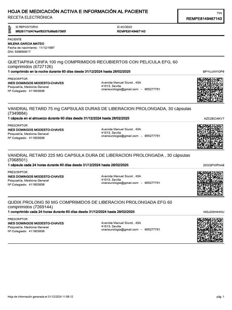 Hoja de Medicación Electrónica 2024 | PDF | Farmacia | Programas sociales