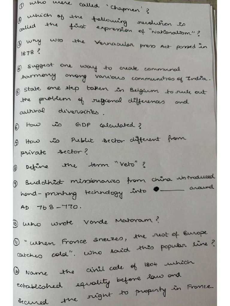 Class 10th Day 12 Secret Assignment | PDF