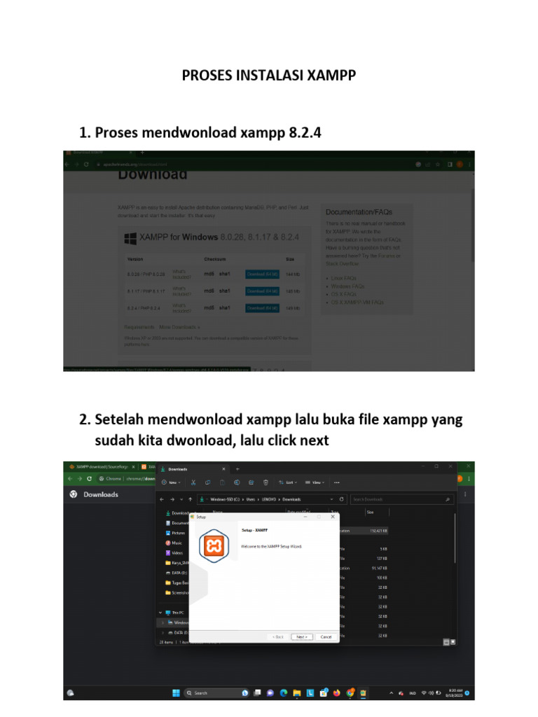 Proses Instalasi Xampp | PDF