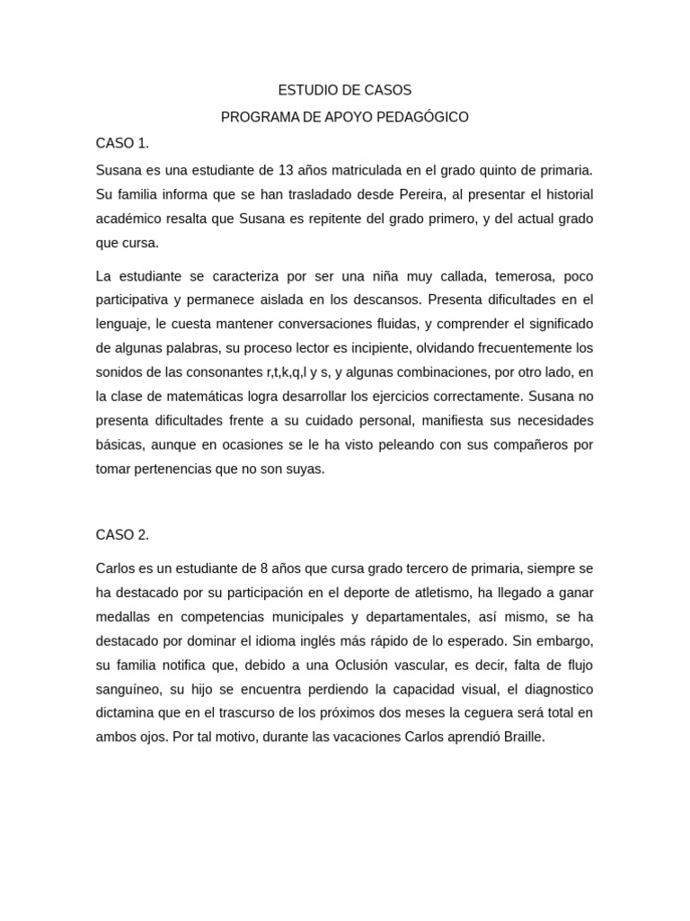 Estudio de Casos | PDF