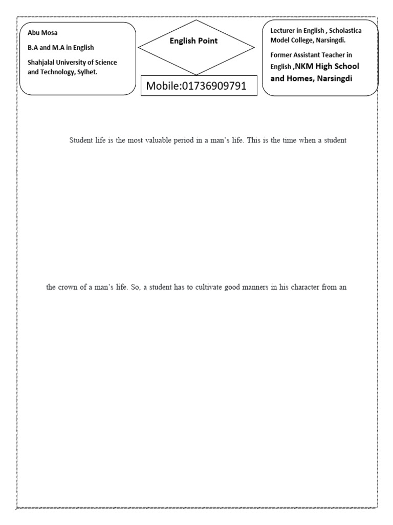 Essential Duties of Students Explained | PDF | English Language | Literacy