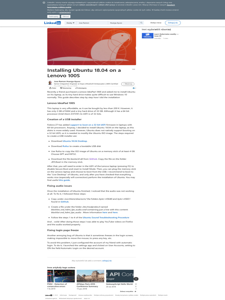 Installing Ubuntu 18.04 on a Lenovo 100S | PDF | Booting | Usb Flash Drive Installing Ubuntu 18.04 on a Lenovo 100S | PDF | Booting | Usb Flash Drive