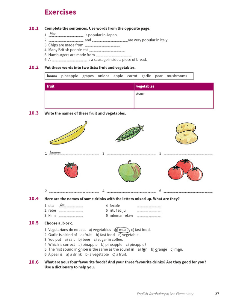 Fruit Vocabulary | PDF