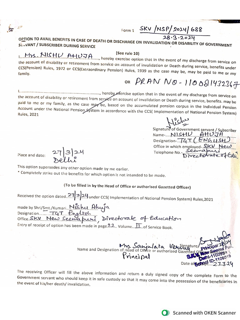 Form 1,2 Nishu | PDF
