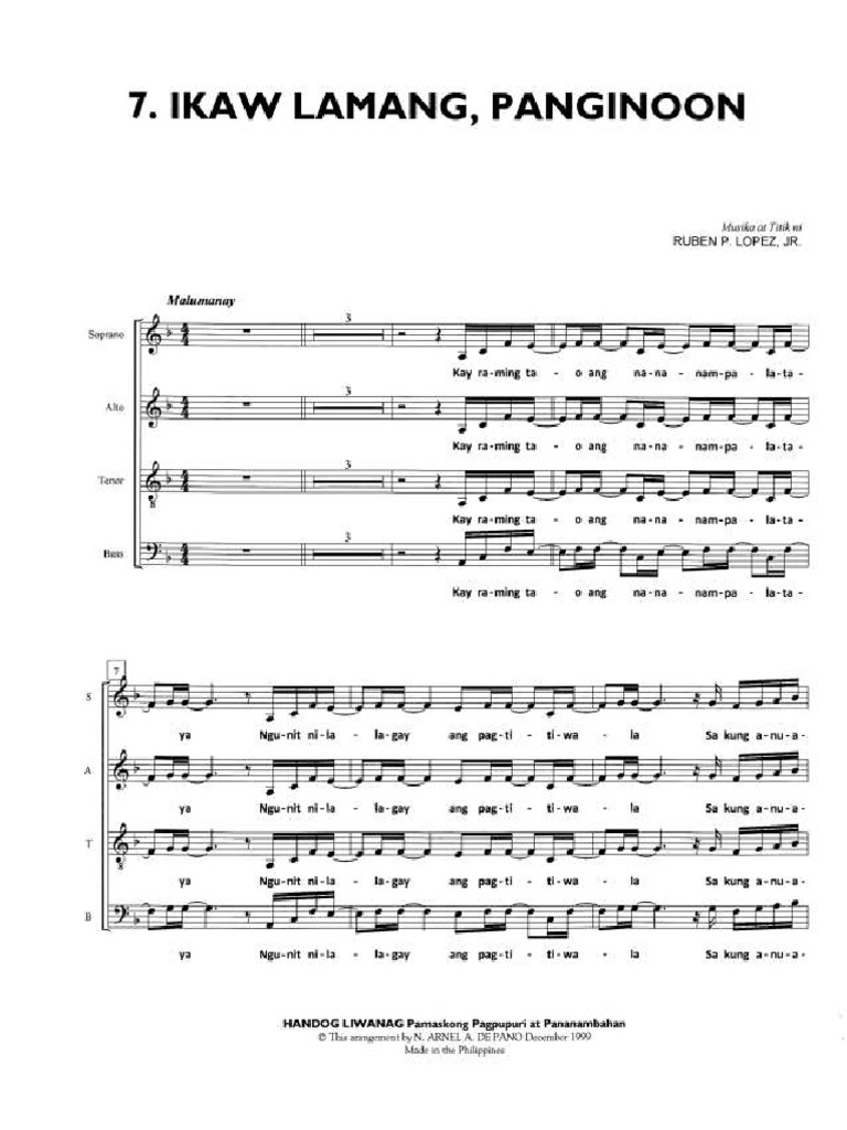 7 IKAW LAMANG PANGINOON | PDF