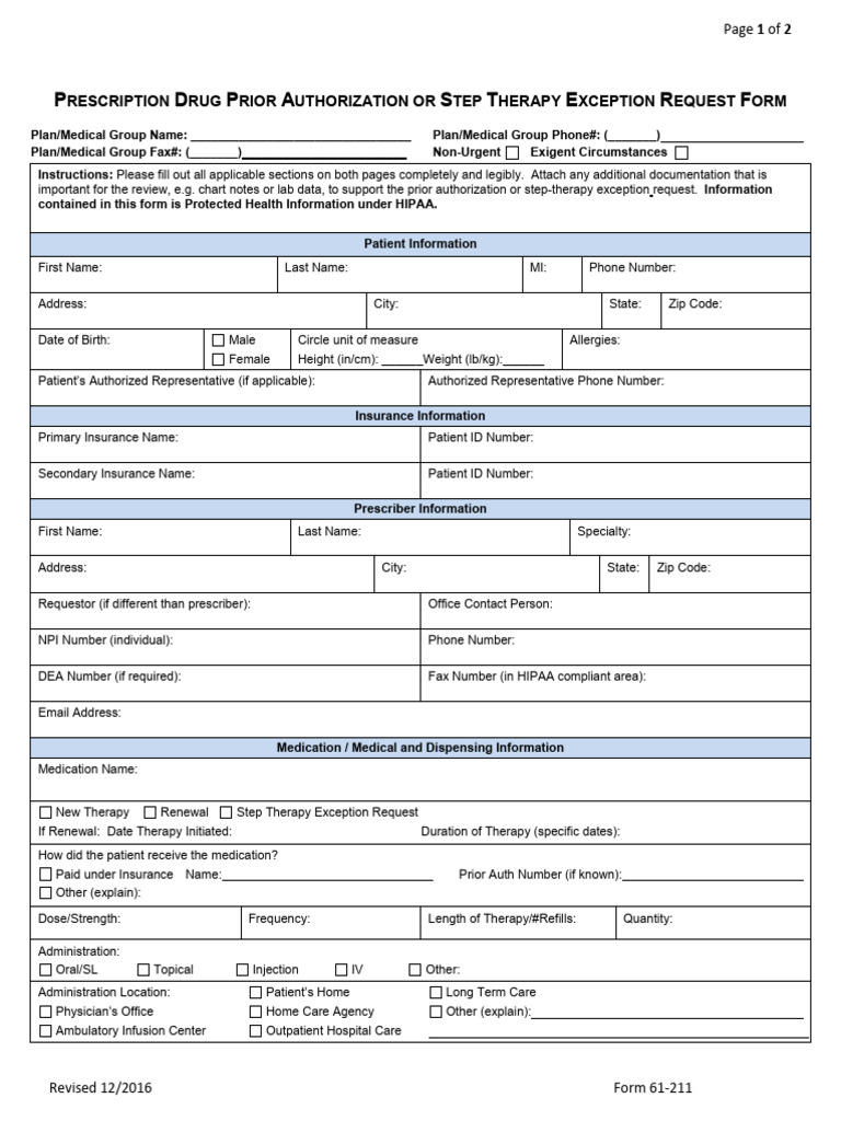 ca_universal_pa_form | PDF | Medical Prescription | Social Programs
