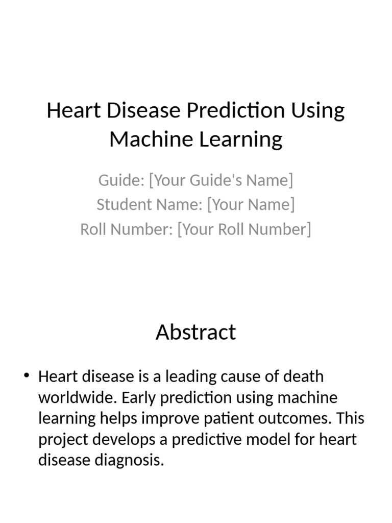 Heart Disease Prediction with ML | PDF