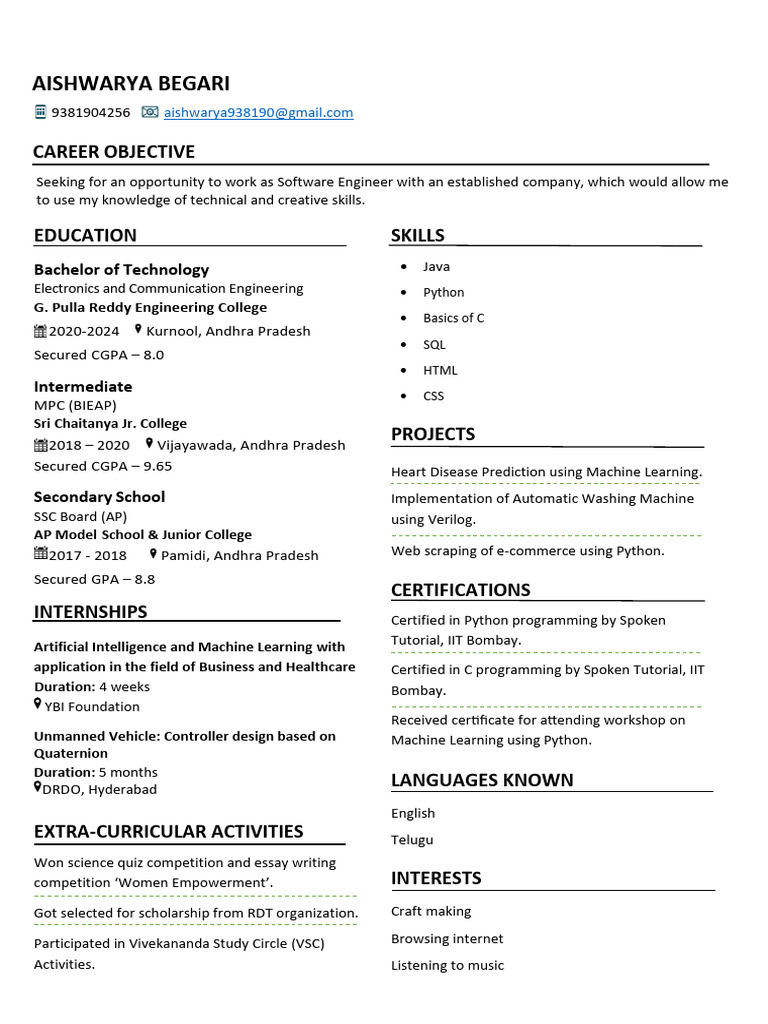 Aishwarya_Resume111 | PDF | Computing