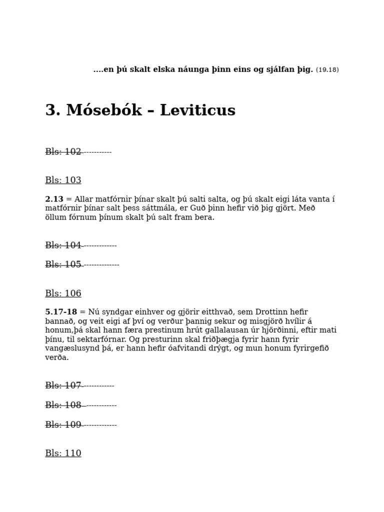 3 Mose 3 | PDF