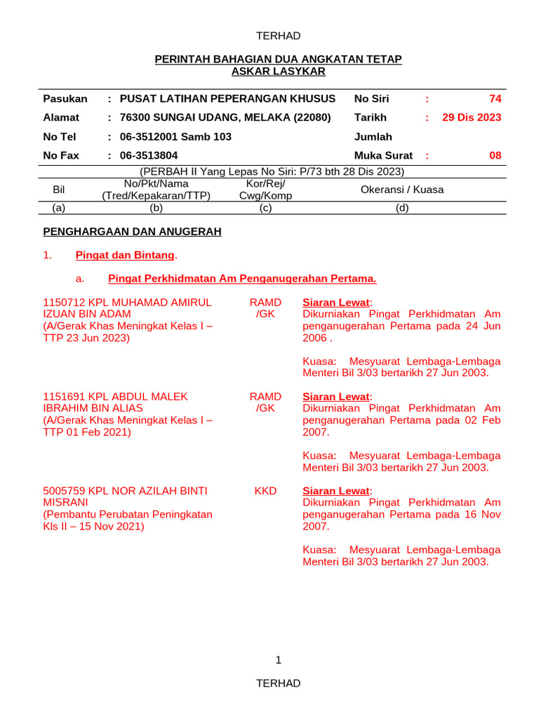 hold PTO SIRI 74 BTH 29 DIS 2023 - PINGAT - PPA 2 ( ) | PDF