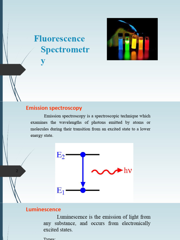 Fluorimetry | PDF | Fluorescence Spectroscopy | Emission Spectrum