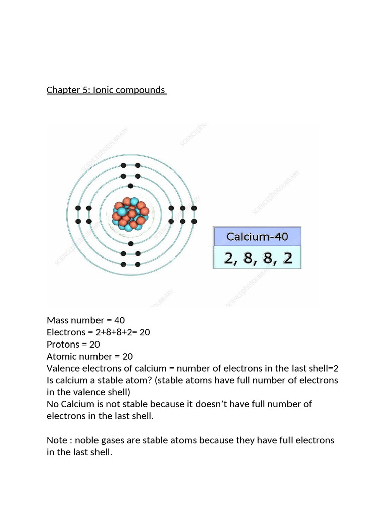 Ionic Bonding - Notes | PDF