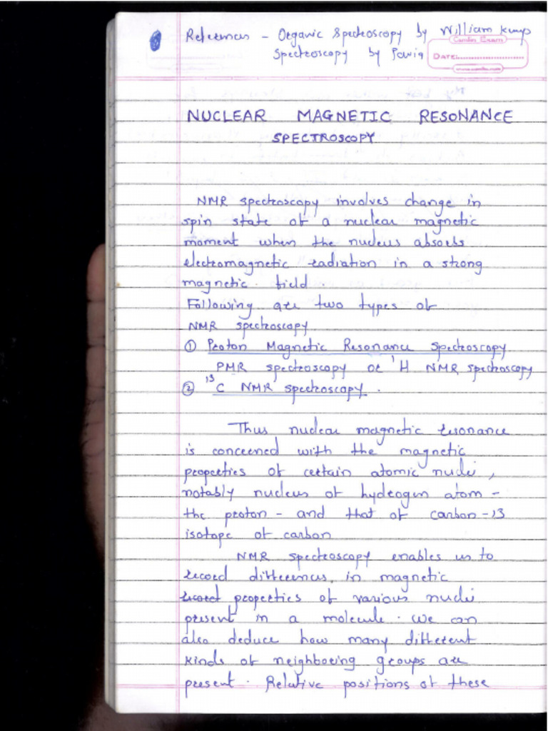 NMR Spectroscopy Notes | PDF