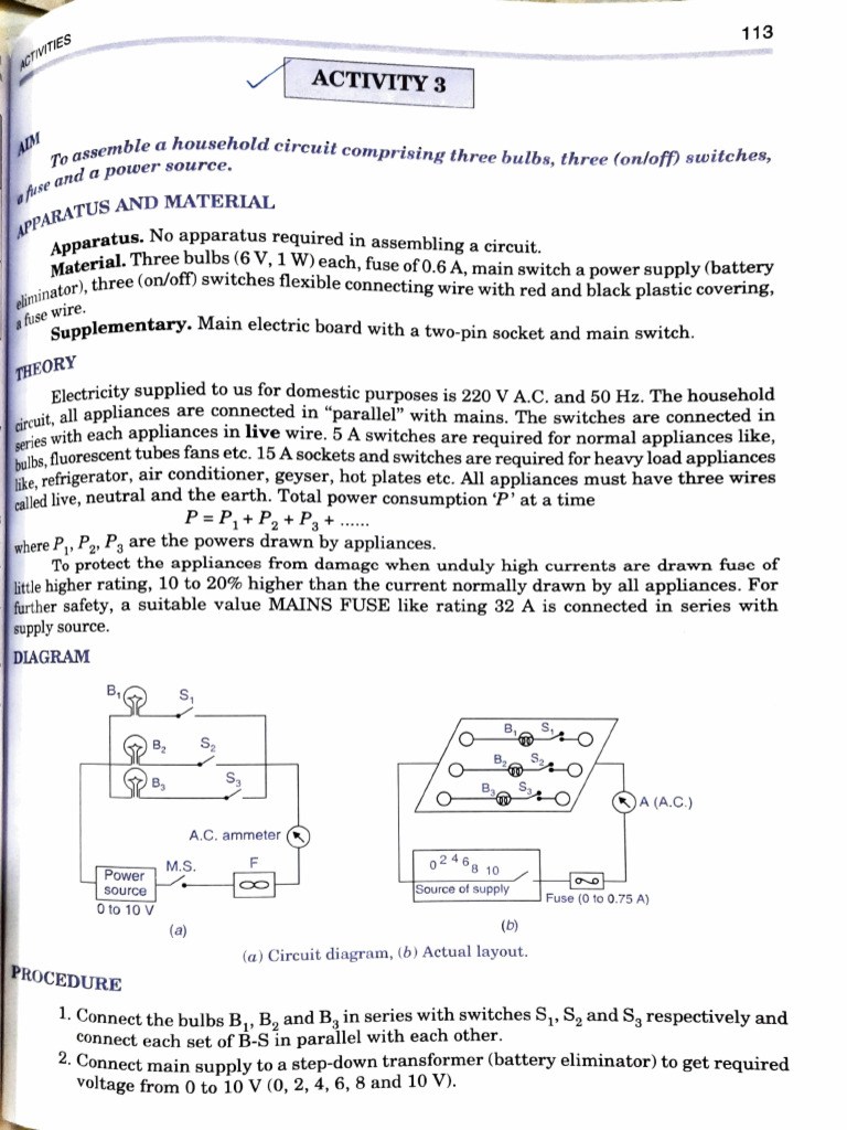 Activities Physics Sec-A | PDF | Series And Parallel Circuits | Electric Power
