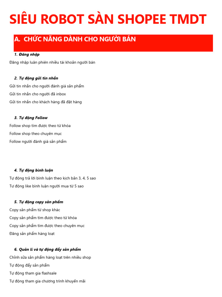 Robot Shopee TMDT | PDF