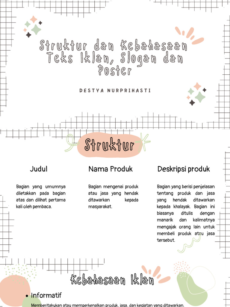 Struktur Dan Kebahasaan Teks Iklan, Slogan Dan Poster PDF | PDF