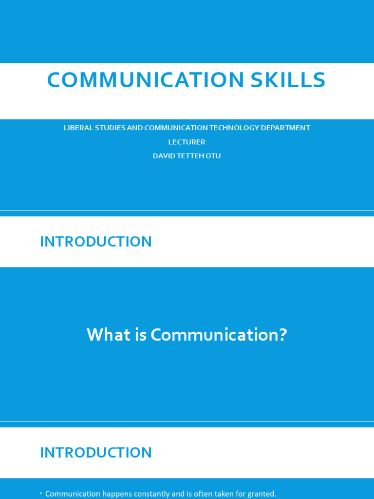 Understanding Communication Skills Pdf Communication Nonverbal