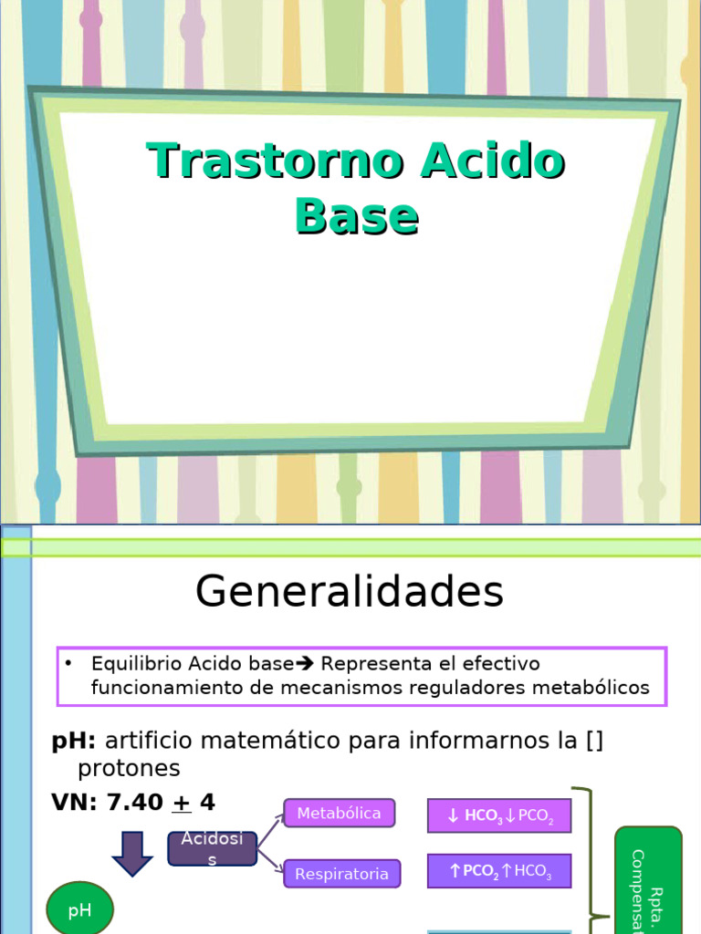 Trastorno Acido Base | PDF | Sodio | Fisiología
