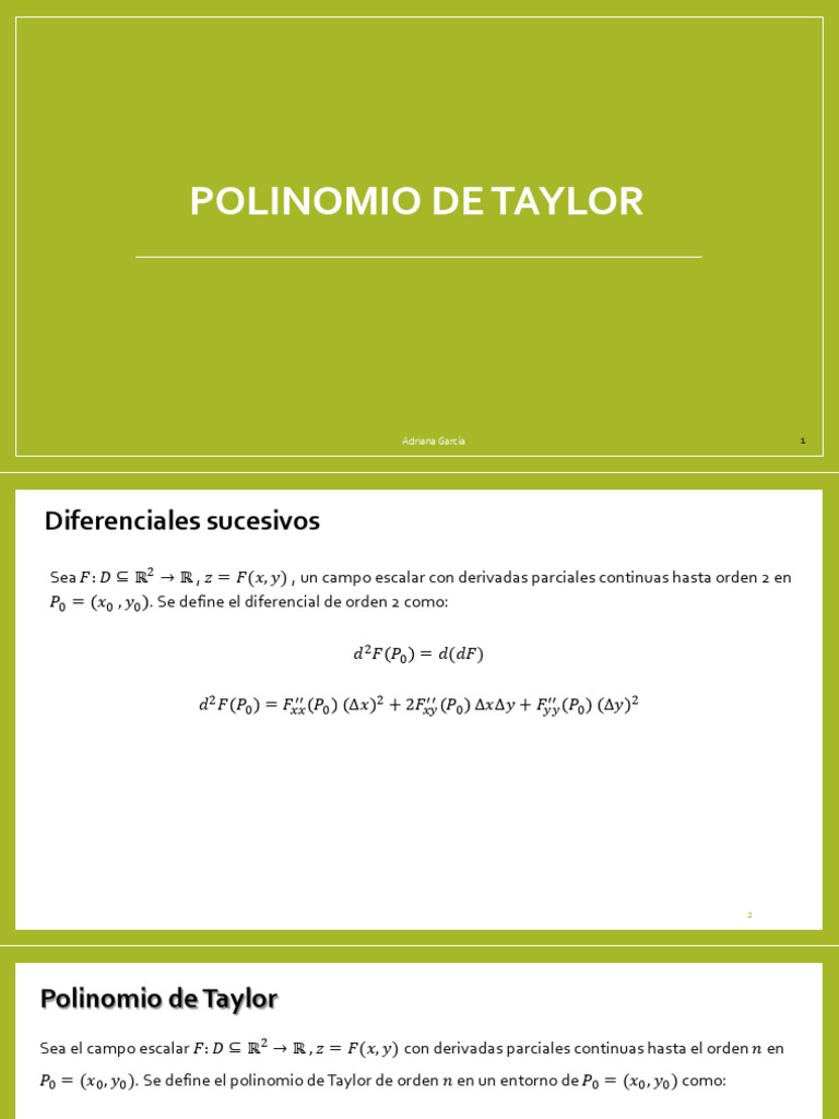 U3 Polinomio de Taylor | PDF