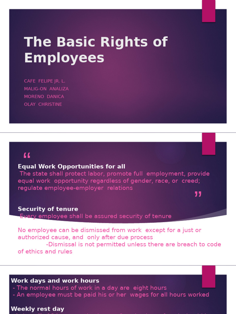 The-Basic-Rights | PDF | Employment | Parental Leave
