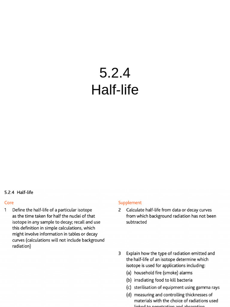 18 Half Life | PDF | Radioactive Decay | Uranium