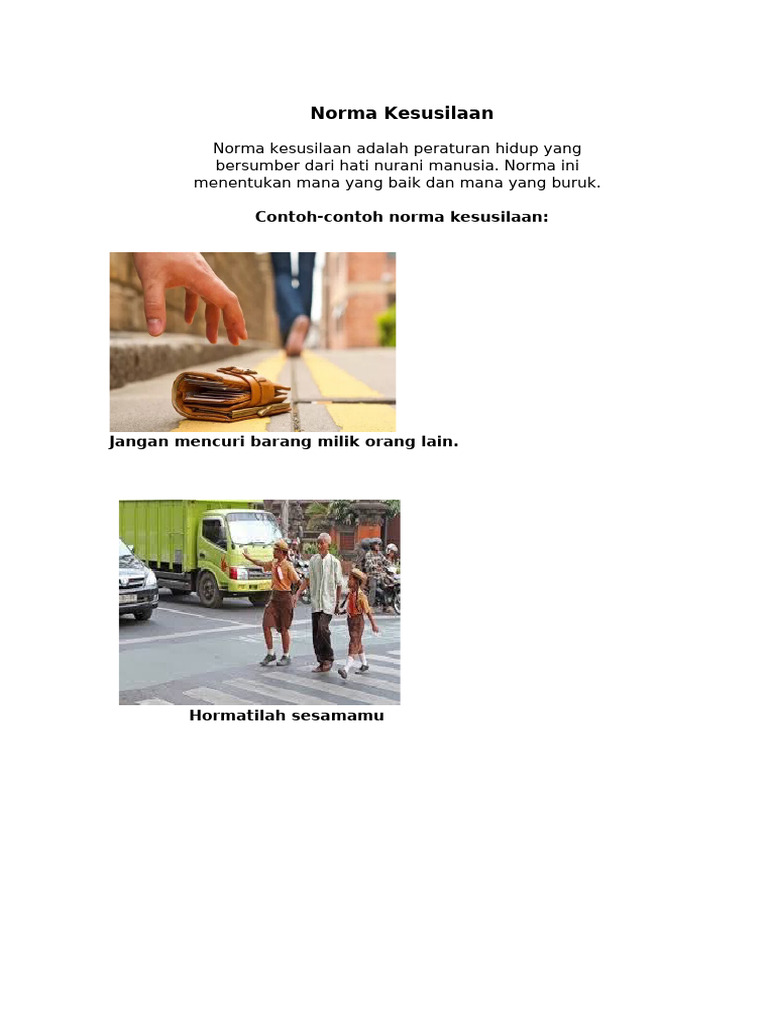 Pengertian Norma Norma Beserta Gambarnya | PDF
