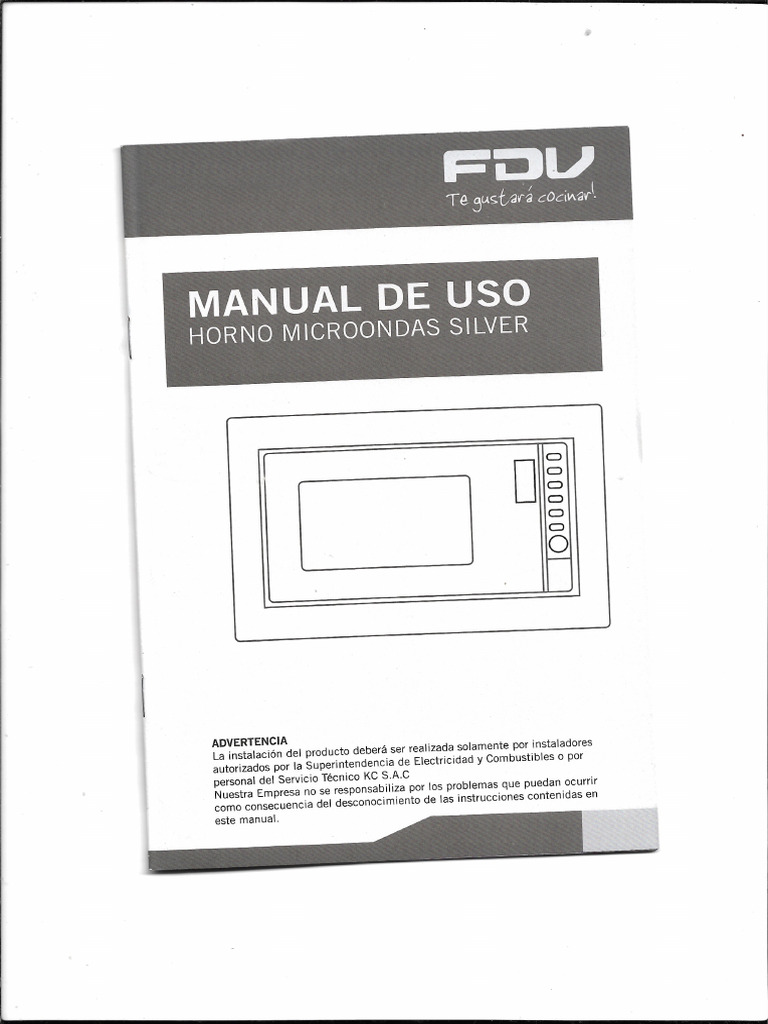 Manual Horno FDV | PDF