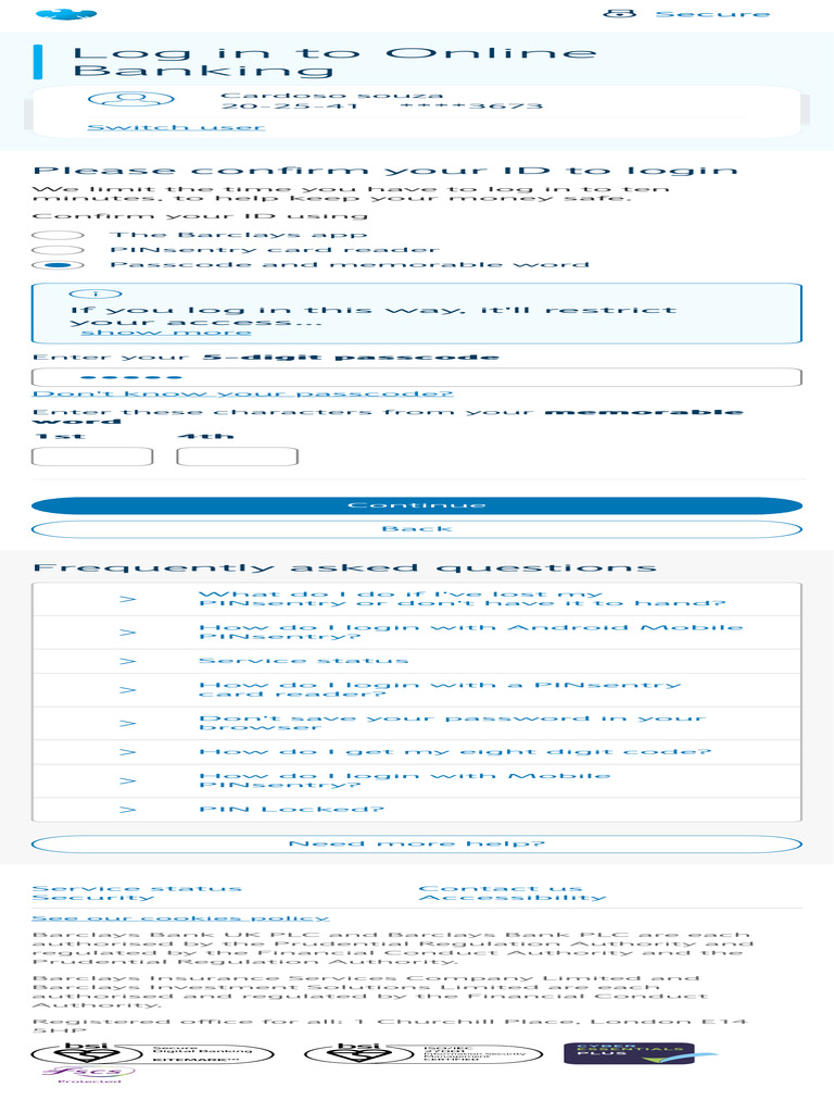 Barclays Online Banking Login | PDF