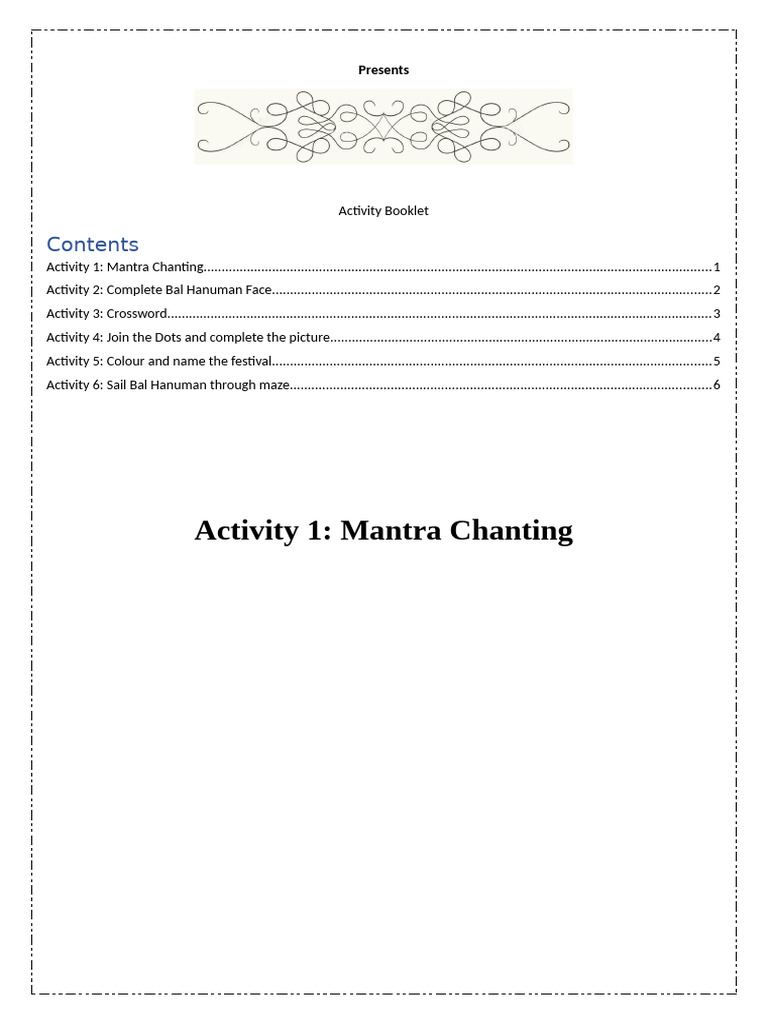 Shourya Activity Booklet YEAR 1 2 3 | PDF