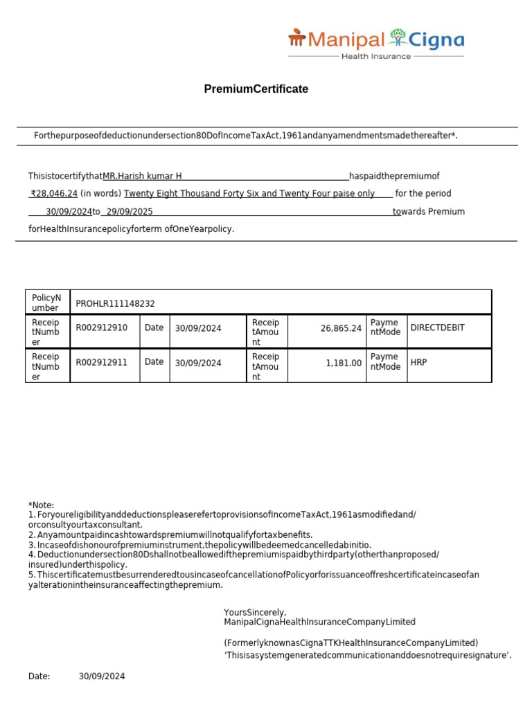 Self Health Insurance (1) | PDF