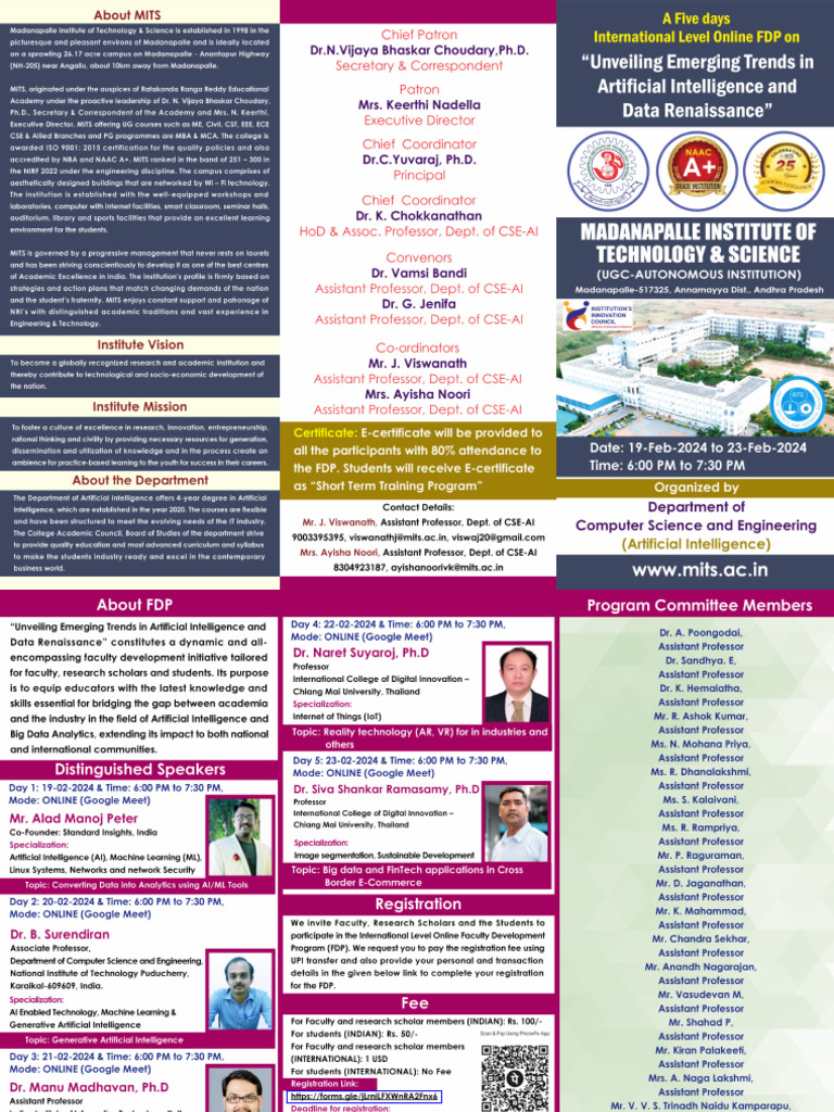 AI FDP Brochure -International FDP | PDF