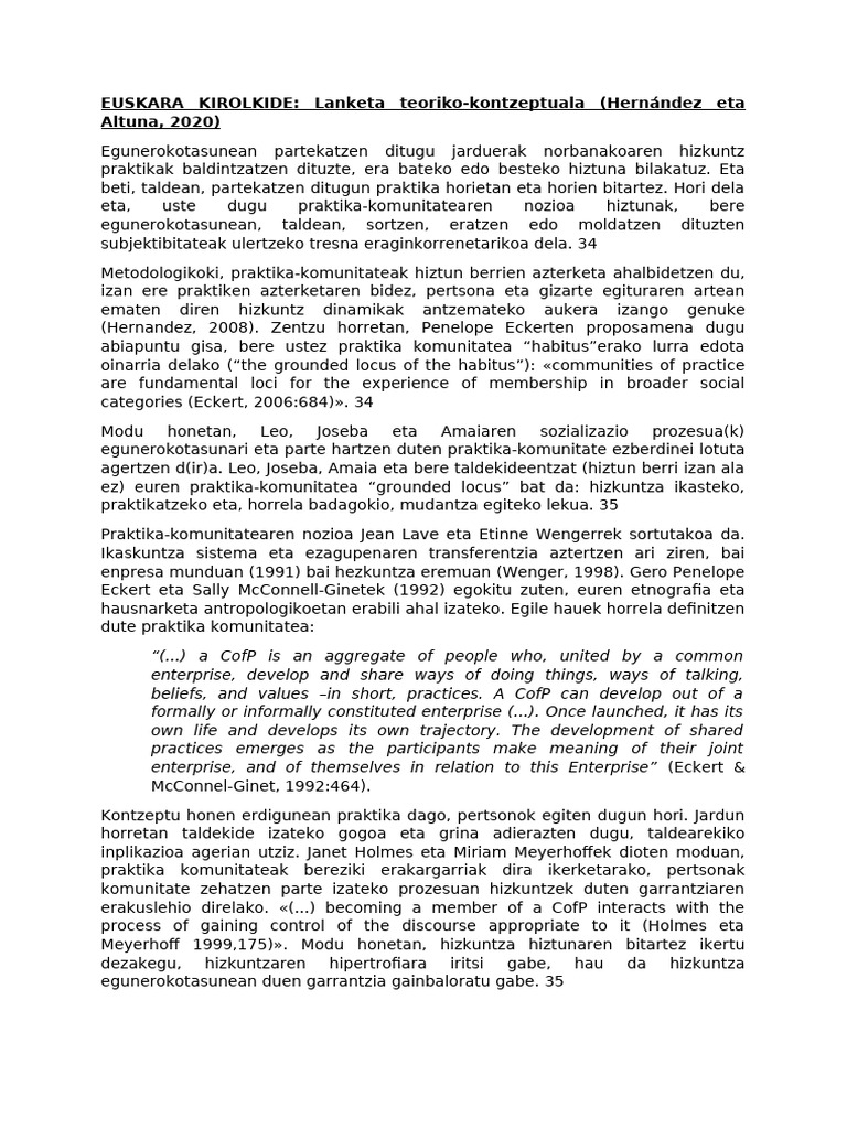 Hernandez Eta Altuna - 2020 - Euskara Kirolkide PK | PDF