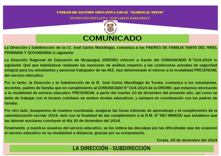 COMUNICADO-PPFF JCM | PDF