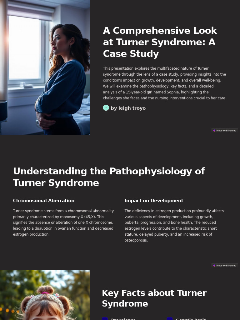 A Comprehensive Look at Turner Syndrome a Case Study | PDF | Diseases ...